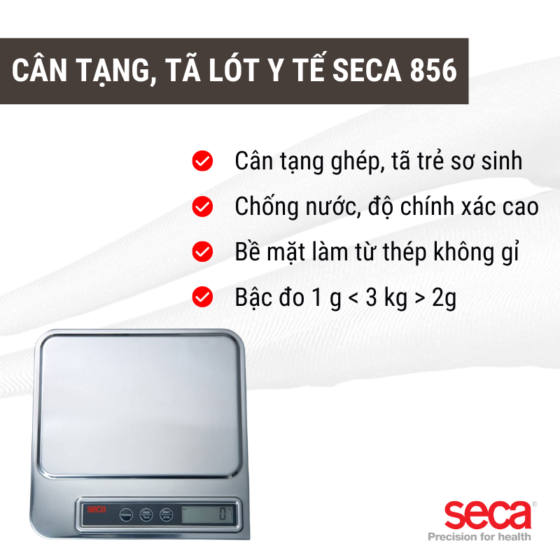 Cân điện tử chuyên cân các nội tạng và tã lót chuẩn y tế SECA 856 – Cửa hàng Dr VIP (Vật tư ...