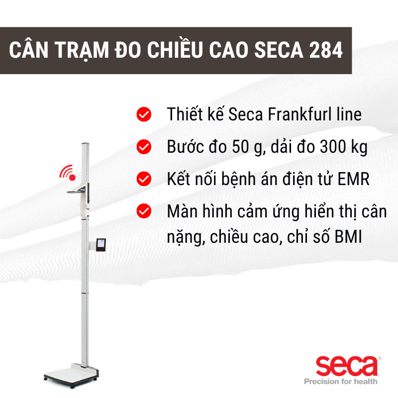 Thước đo chiều cao điện tử kết nối không dây cao cấp SECA 274 – Cửa hàng Dr VIP (Vật tư thiết bị ...