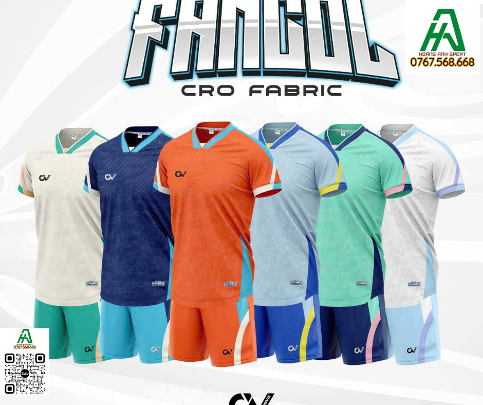 Quần áo đá bóng không Logo CV Fancol – Hoanganhsport