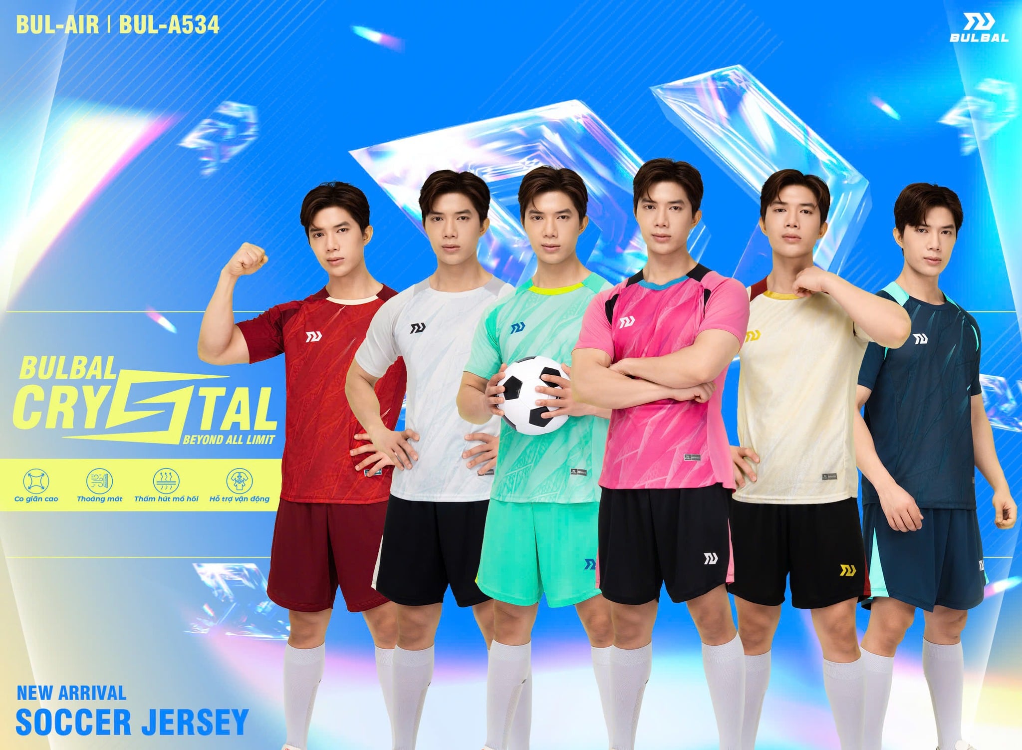 QUẦN ÁO BÓNG ĐÁ KHÔNG Logo BULBAL FALCOL A521 – Hoanganhsport