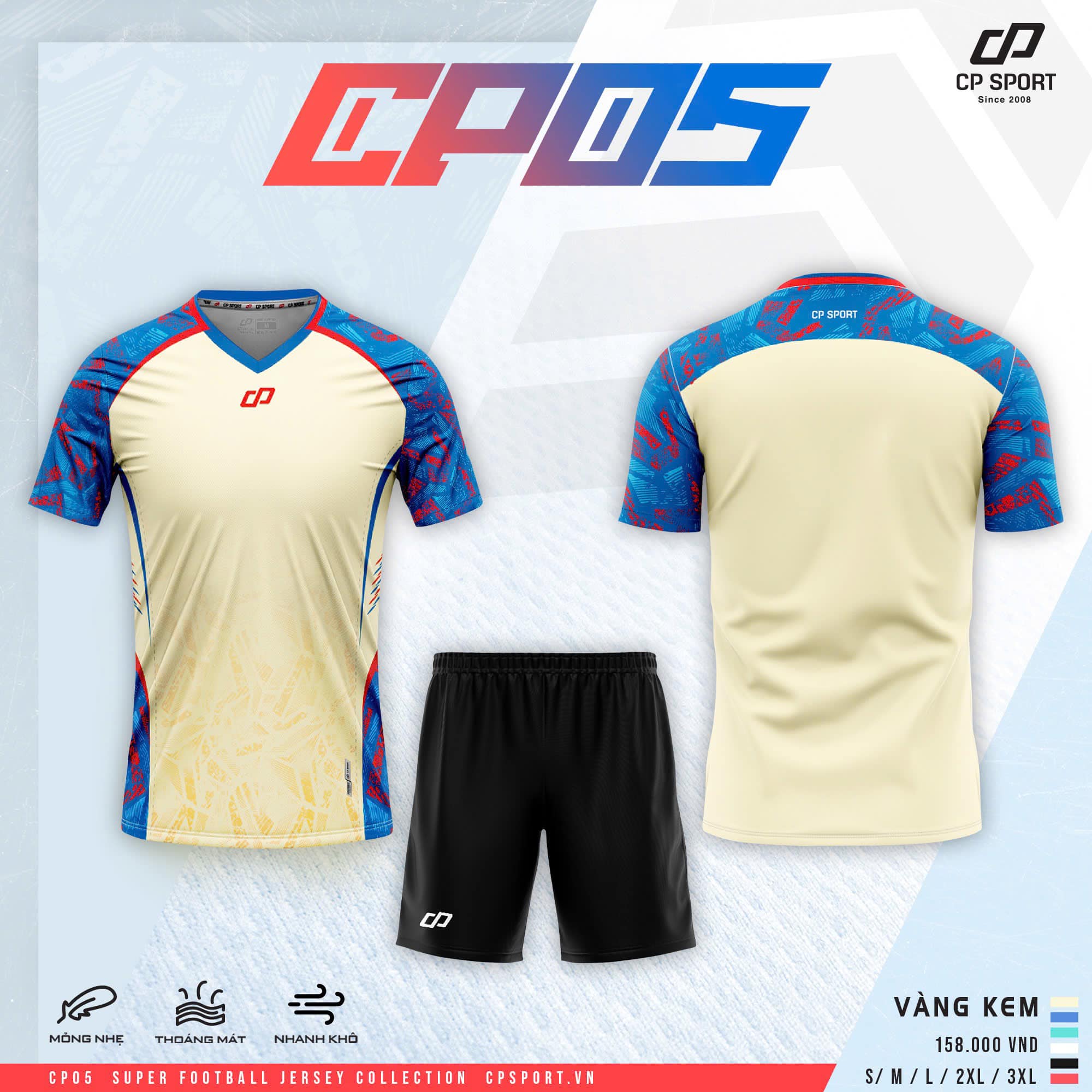 Quần áo đá banh không logo CP05 – Hoanganhsport