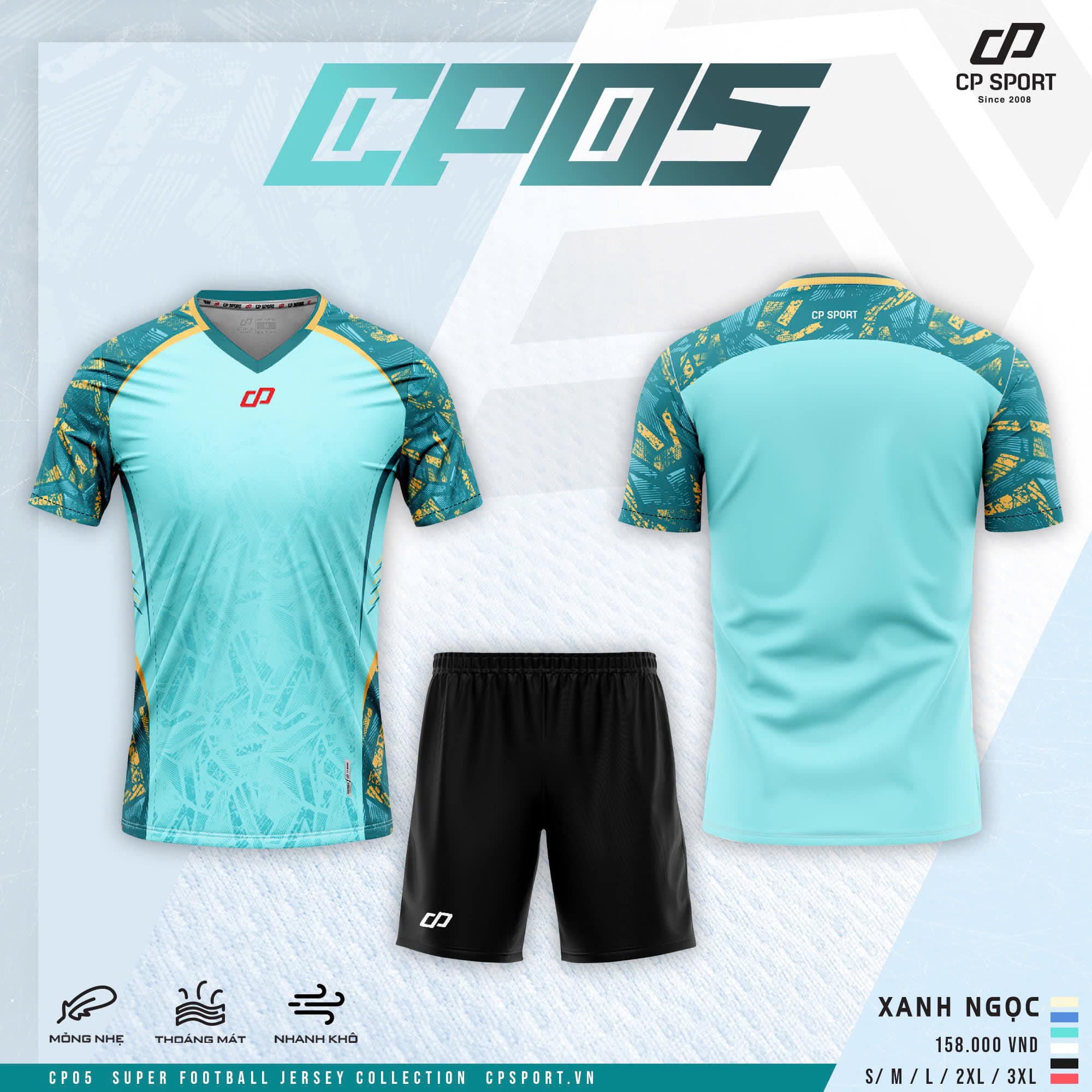 Quần áo đá banh không logo CP05 – Hoanganhsport