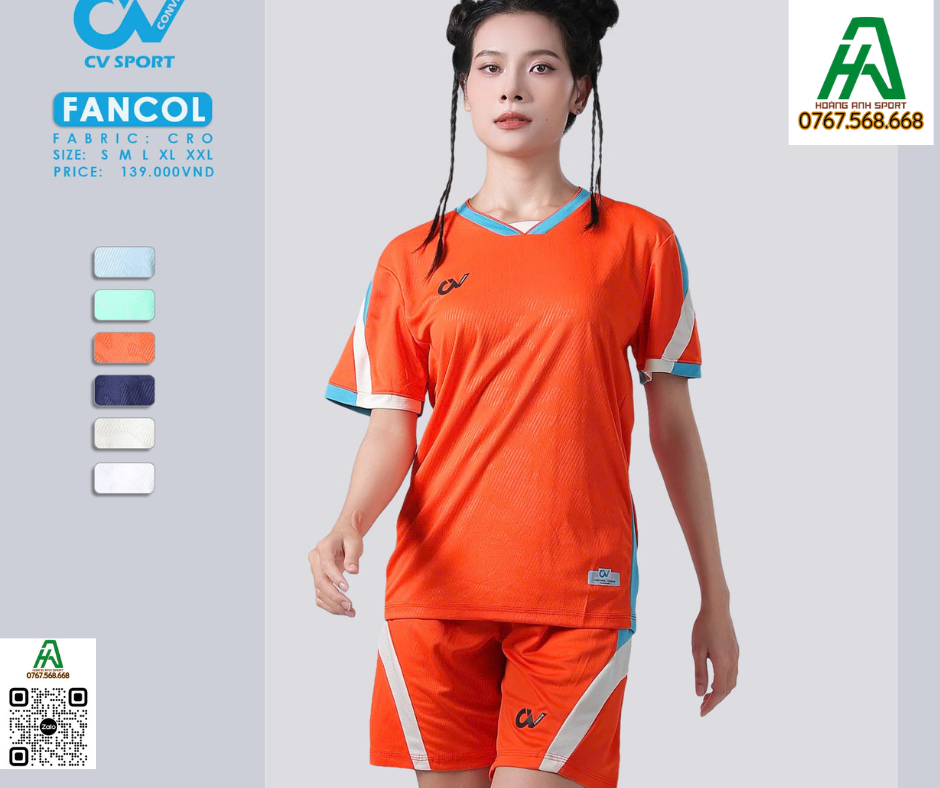 Quần áo đá bóng không Logo CV Fancol – Hoanganhsport