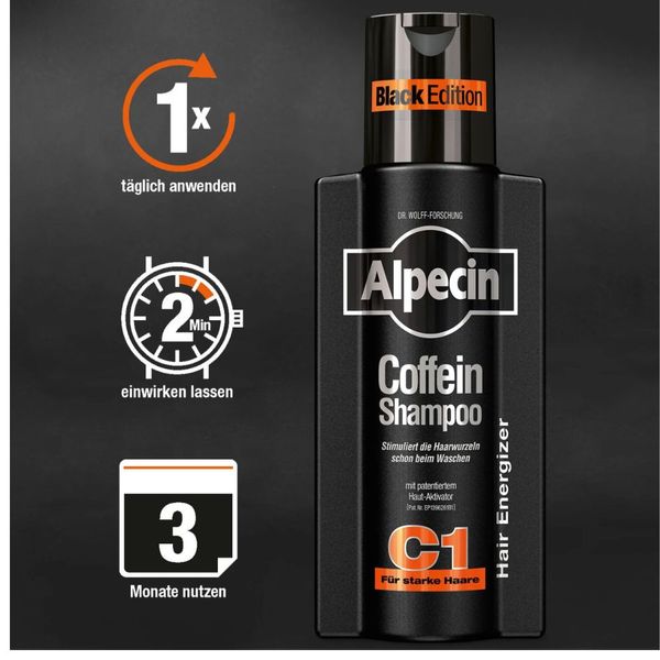 Dầu gội kích thích mọc tóc nam Alpecin Coffein Shampoo C1 Black Editio ...