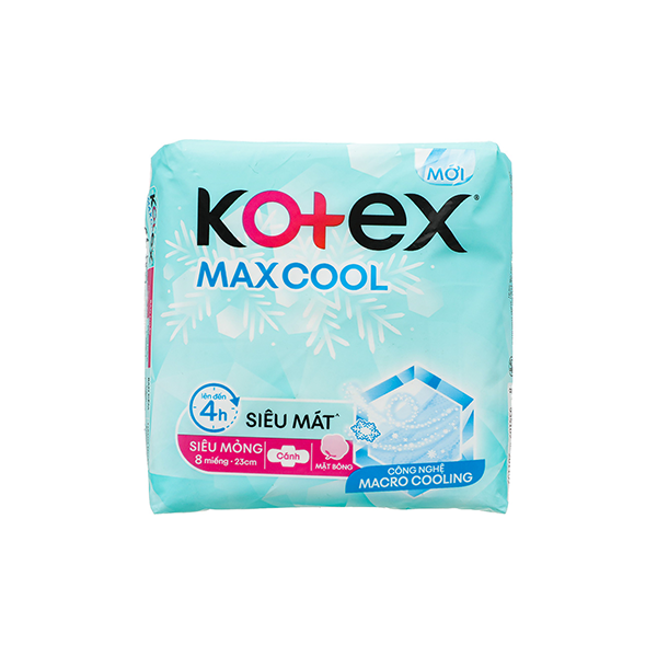 Băng Vệ Sinh Kotex Max Cool Siêu Mỏng Cánh 8M