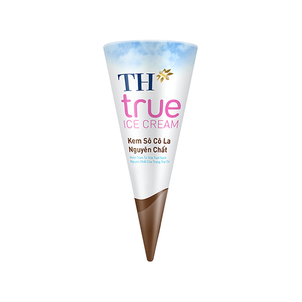Kem Ốc Quế TH True Ice Cream Socola Nguyên Chất