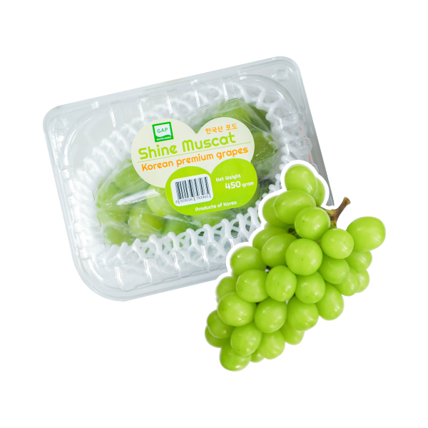 Nho Mẫu Đơn Shine Muscat Hàn Quốc (chùm 450g)