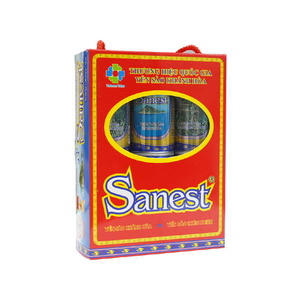 Nước Yến Sào Khánh Hòa Sanest Có Đường 190ml Hộp 6 Lon - 001H6