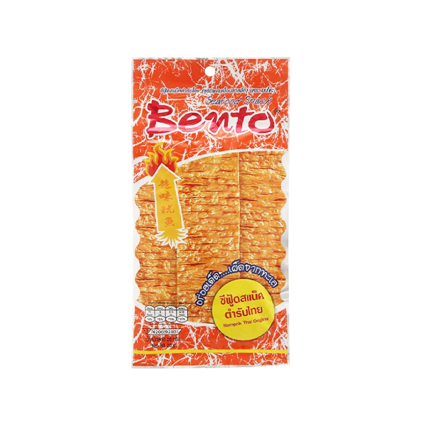 Snack Mực Tẩm Gia Vị Thái Bento 18g (Cam)