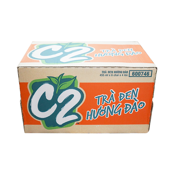 Trà Đen C2 Hương Đào chai 455ml