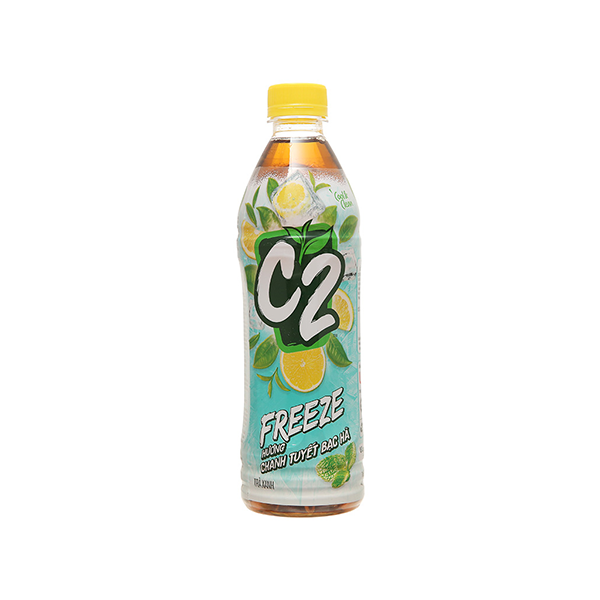 Trà Xanh C2 Chanh Tuyết Bạc Hà chai 455ml