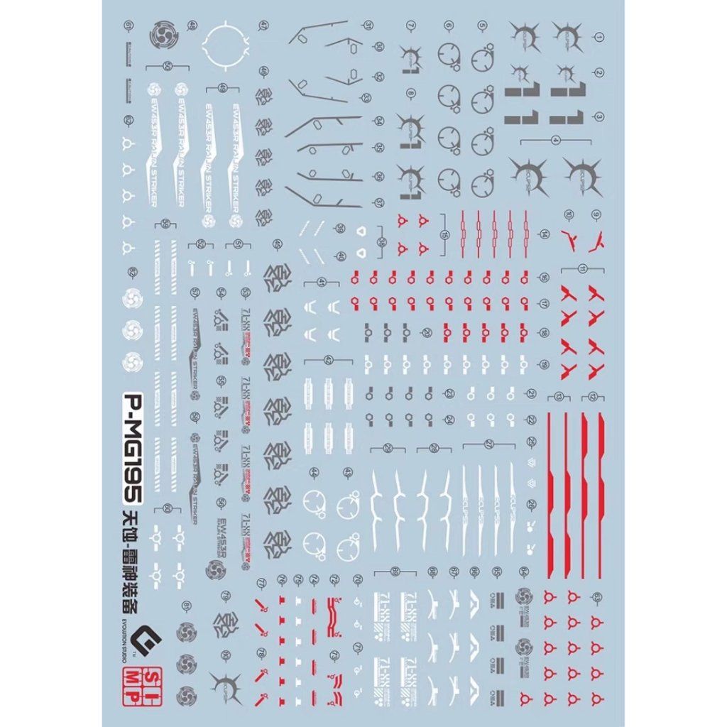 Decal nước dán mô hình MG 1/100 MSV Eclipse Gundam + Raijin Striker ...
