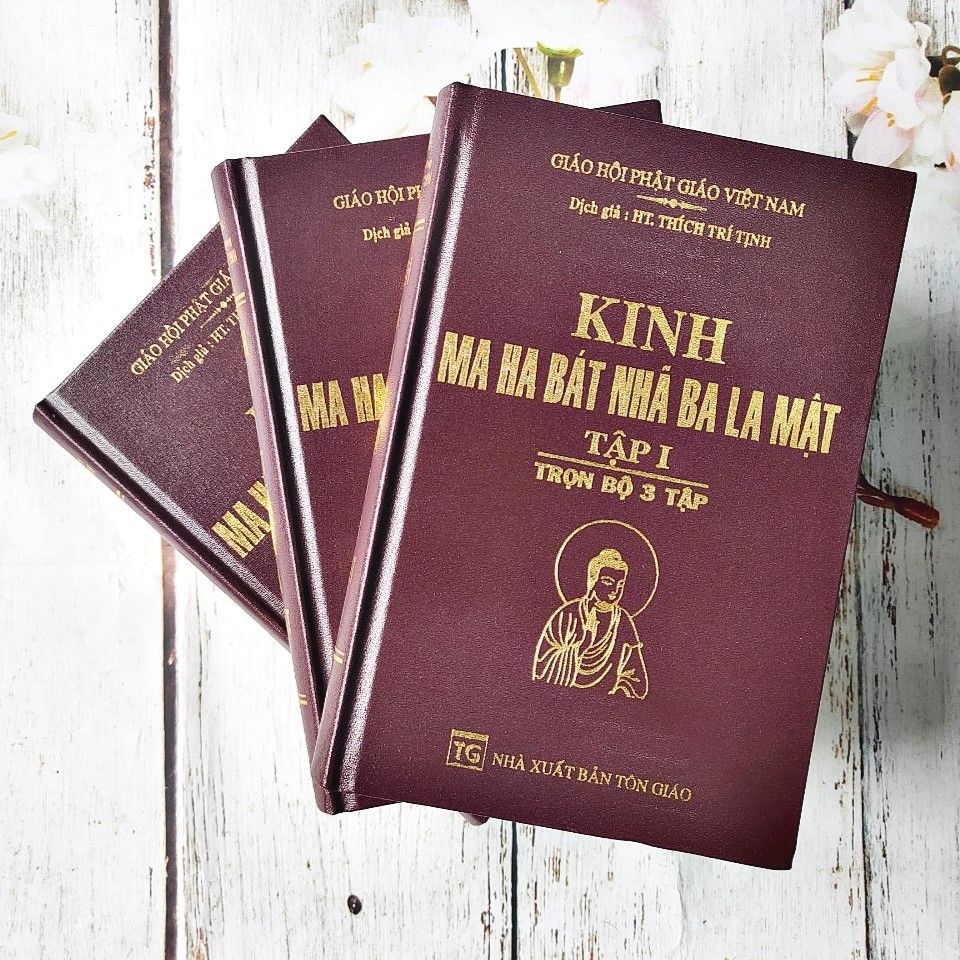 Kinh Ma Ha Bát Nhã Ba La Mật (Bộ 3 quyển, bìa da, gáy tròn) – BOOKCITY.VN