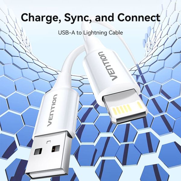 Cáp sạc USB to Lightning Vention Lightning Fast charge Cable 2.4A - LA ...