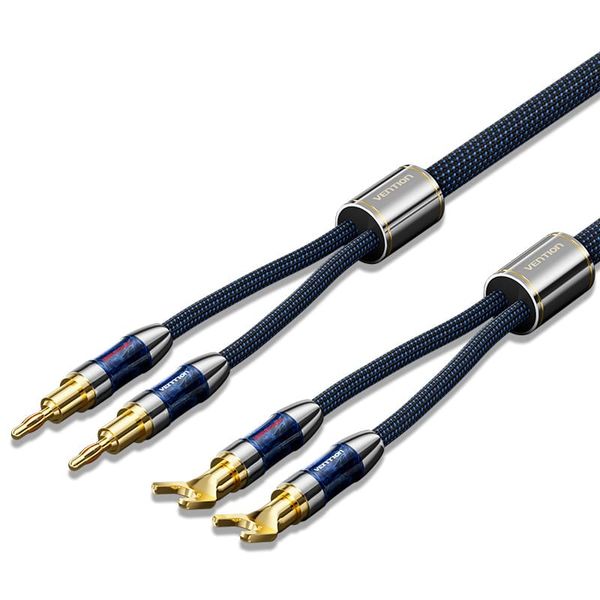 Cáp âm thanh cao cấp Vention Dual Banana Plugs to Dual Spade Plugs dun ...