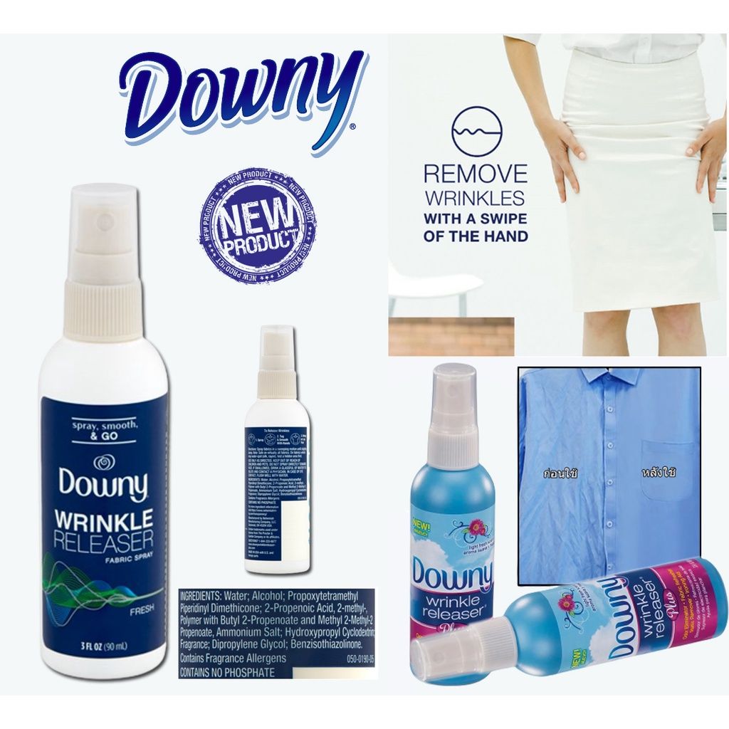 Downy Wrinkle Release Spray Plus, Light Fresh Scent, 3 Fluid Ounce ...