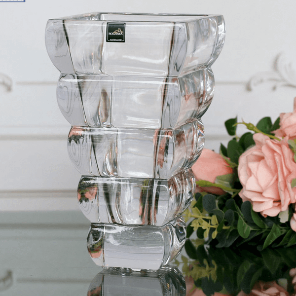 Bình hoa pha lê Rogaska Adria 25cm màu trắng
