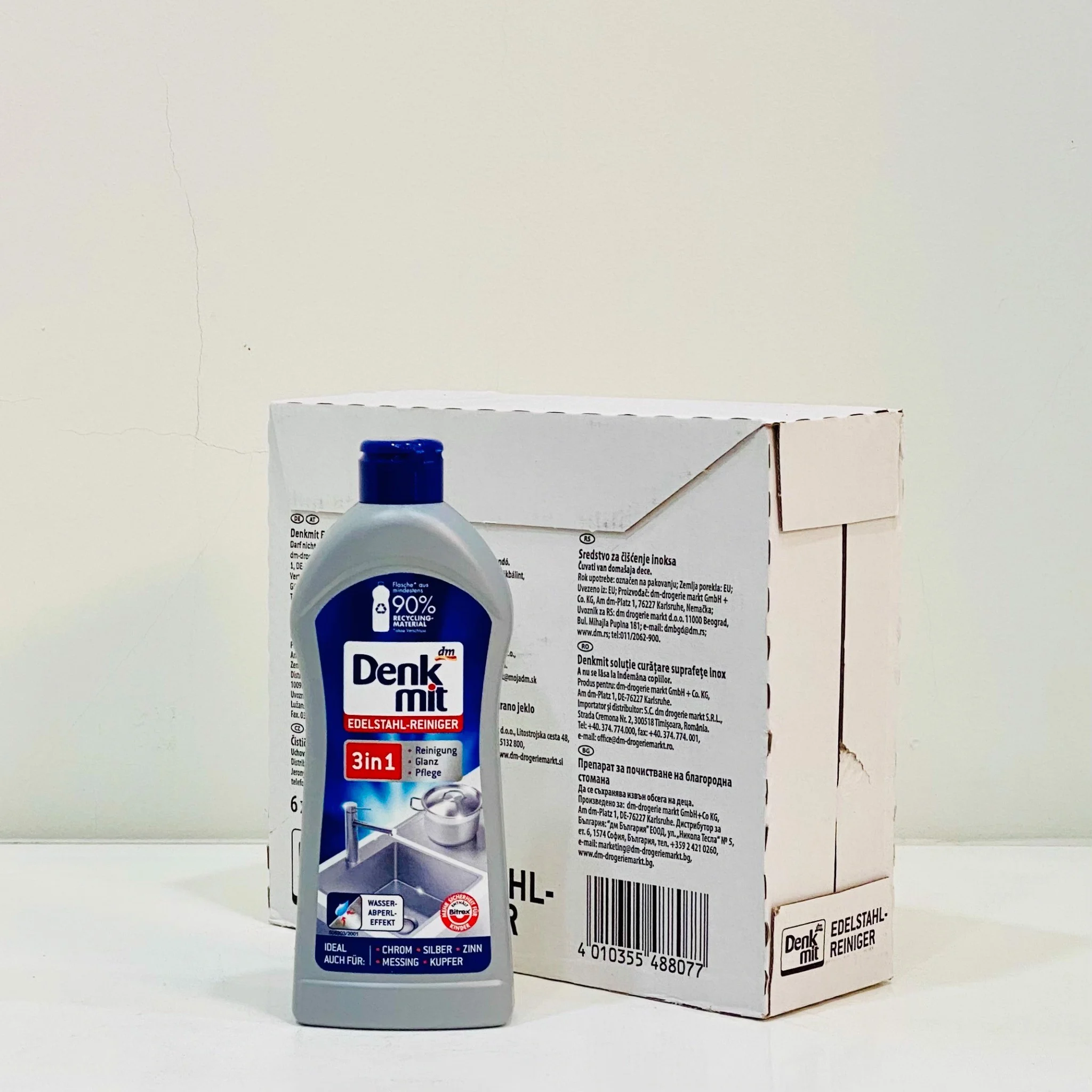 Chai tẩy rửa inox Denkmit 3in1 300ml màu xám - Germany S&T