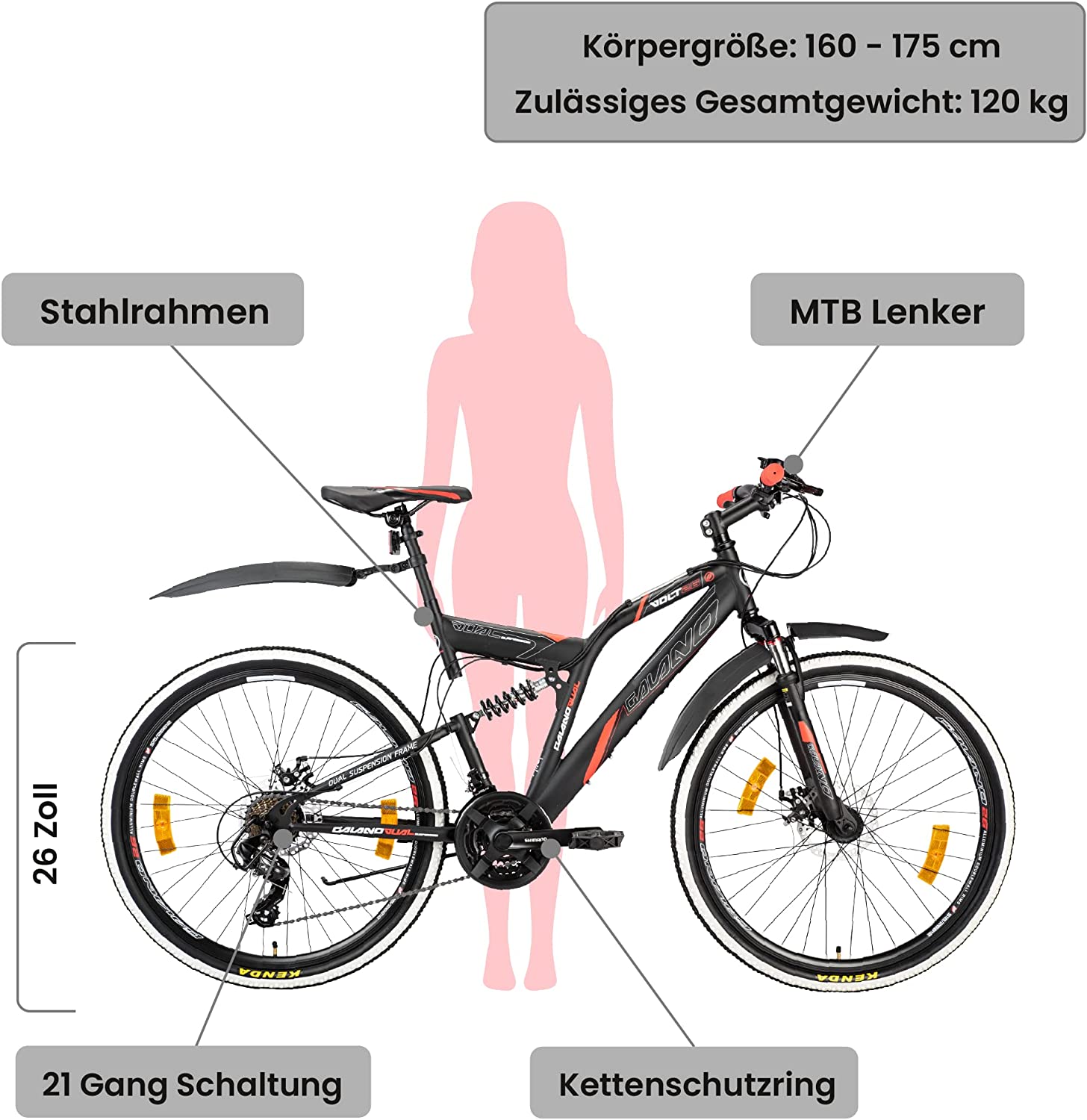 Xe đạp thể thao nổi tiếng số 1 của Đức GALANO TOXIC 26 (rất hợp với ch