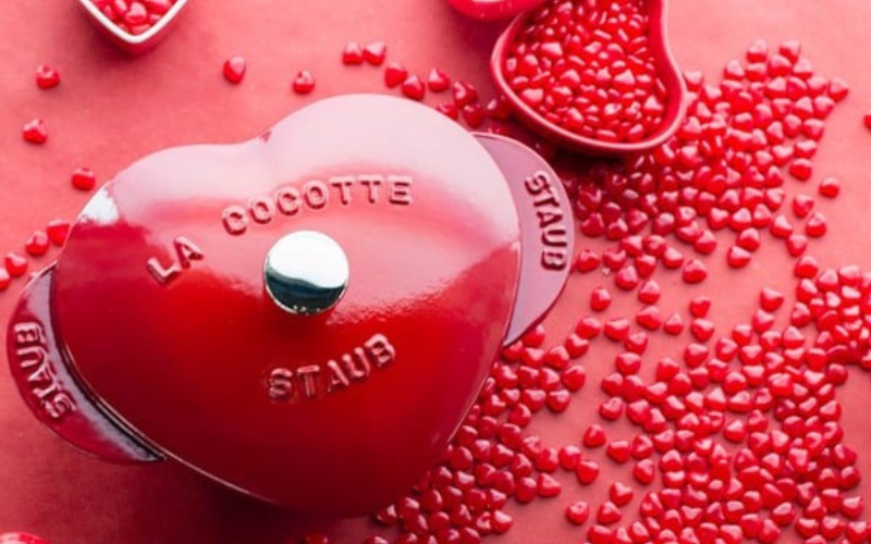 Nồi trái tim STAUB Cocotte 20cm màu đỏ cheery nội địa Đức - Germany S&