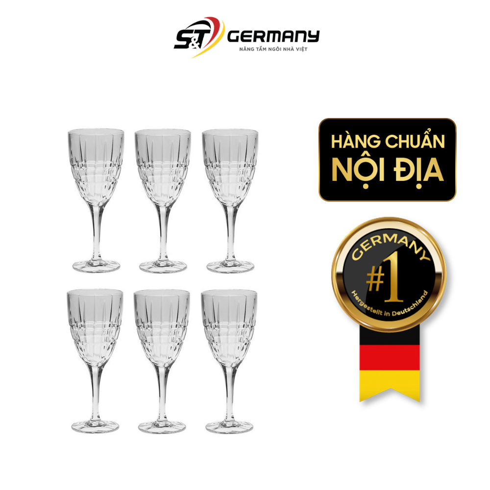 Bộ 6 ly vang đỏ pha lê Bohemia Skyline 320ml - Germany S&T