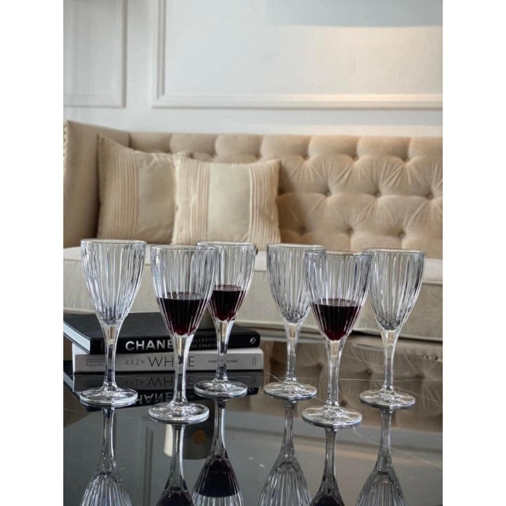 Bộ 6 ly vang đỏ pha lê Bohemia Skyline 320ml - Germany S&T