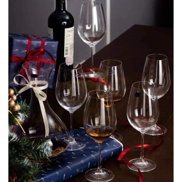 Bộ 6 ly vang kèm 1 bình thở Bohemia Viola - Germany S&T