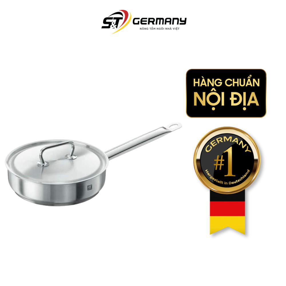 Chảo inox ZWILLING Twin Classic 24cm có nắp vung thép