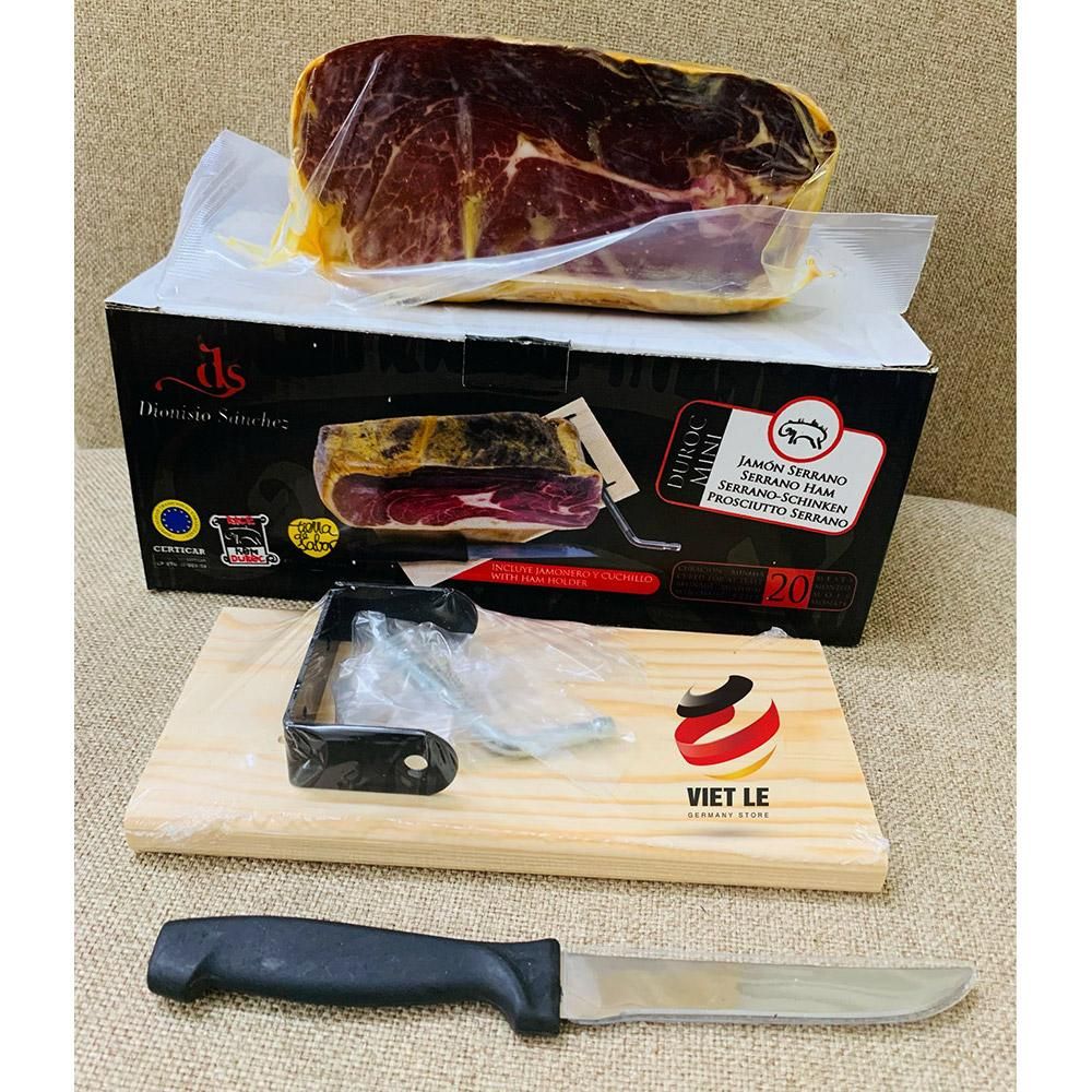 Đùi Lợn Muối Argal Mini Jamon Serrano 1kg dae 8/2023 - Germany S&T