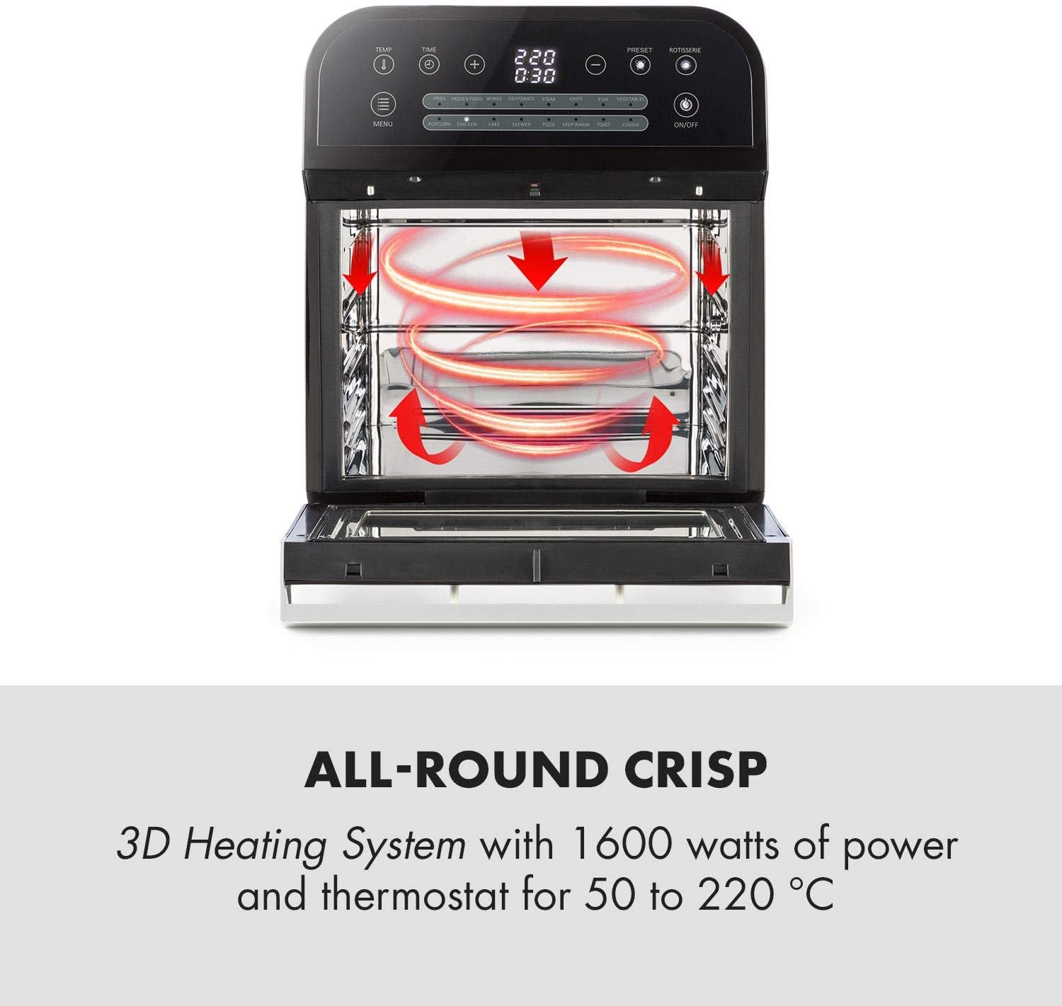 Nồi chiên không dầu Klarstein 12L màu đen - Germany S&T