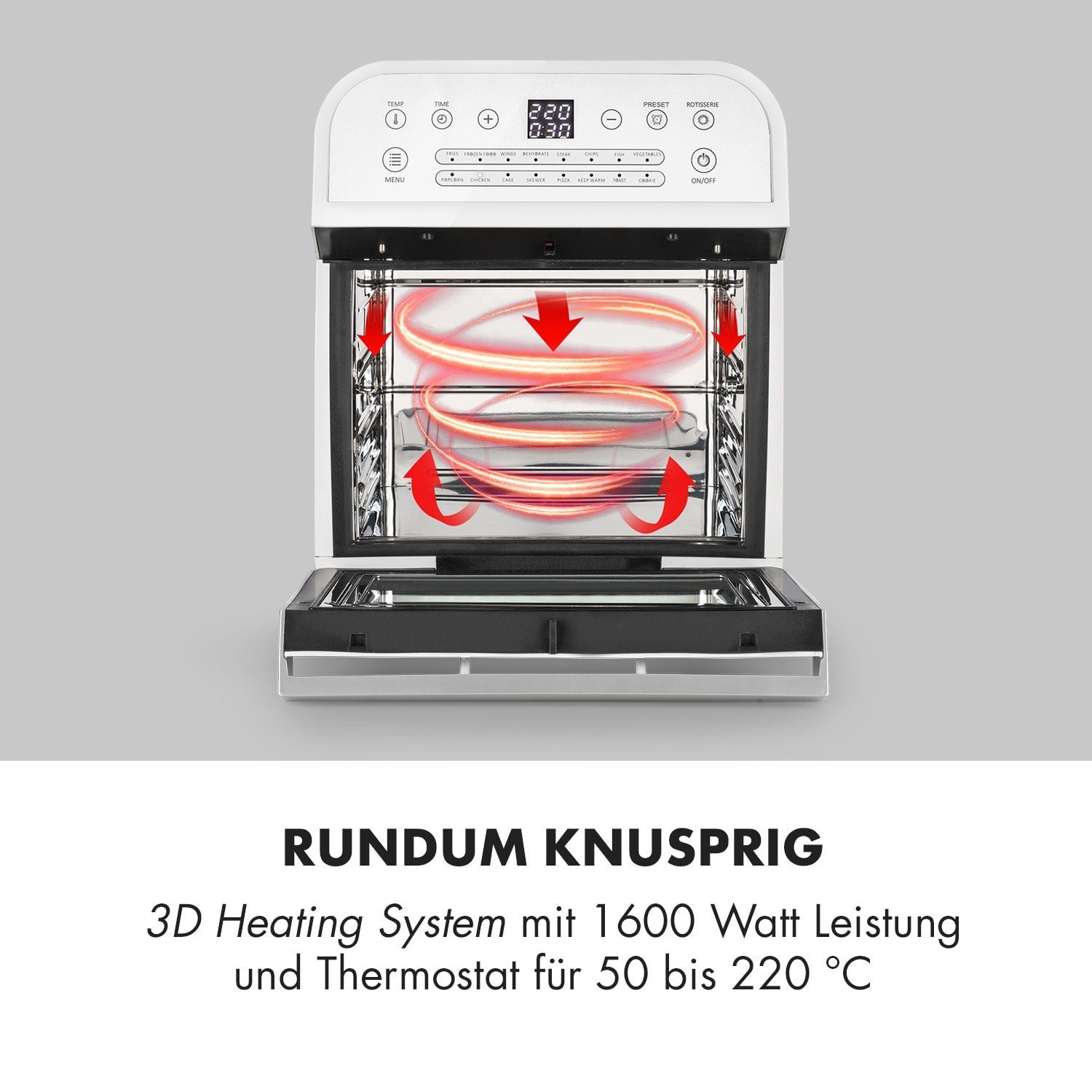 Nồi chiên không dầu Klarstein 12L màu trắng - Germany S&T