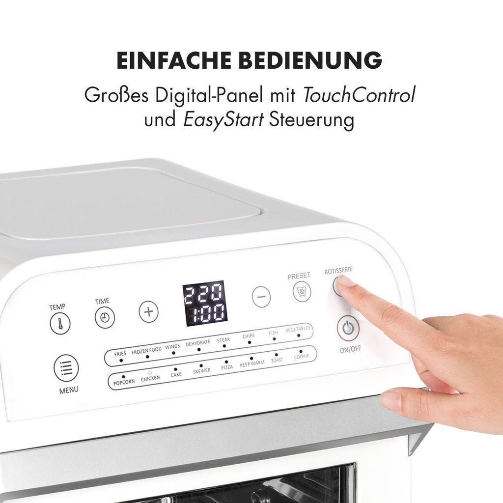 Nồi chiên không dầu Klarstein 12L màu trắng - Germany S&T