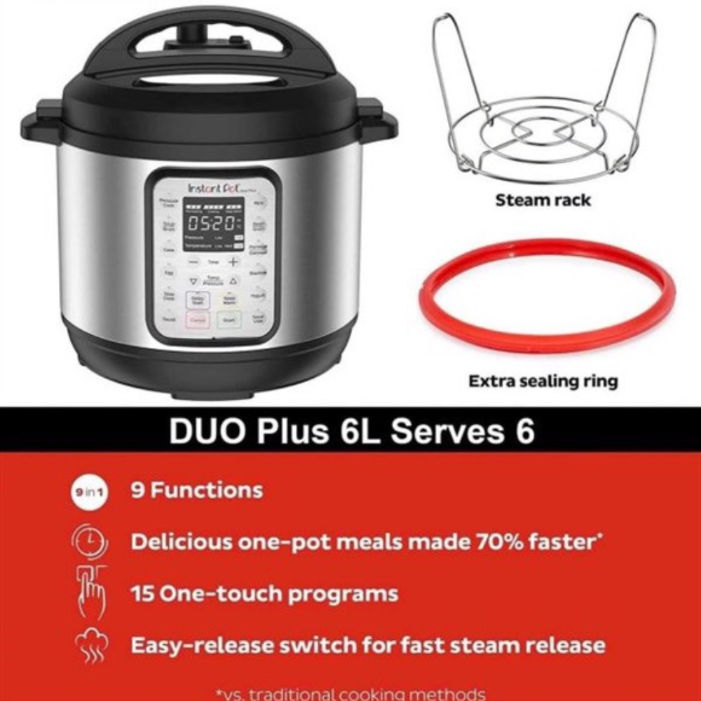 Nồi áp suất điện Instant Pot Duo 9in1 với 13 chương trình khác nhau
