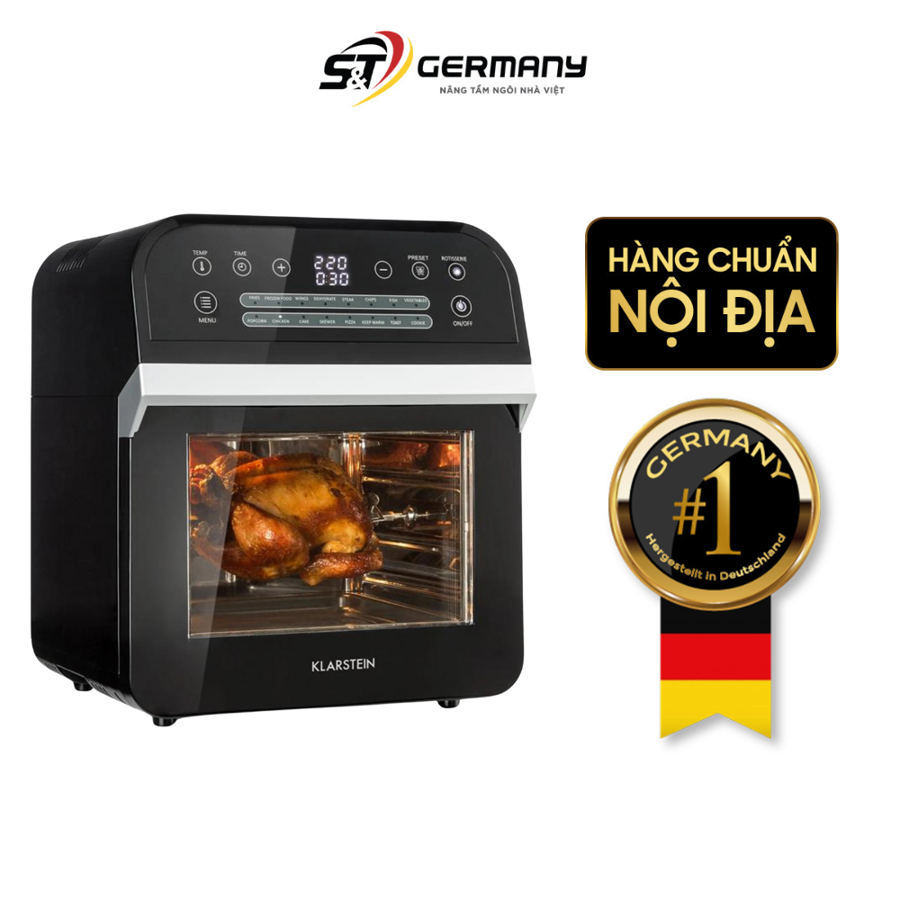 Nồi chiên không dầu Klarstein 12L màu đen - Germany S&T