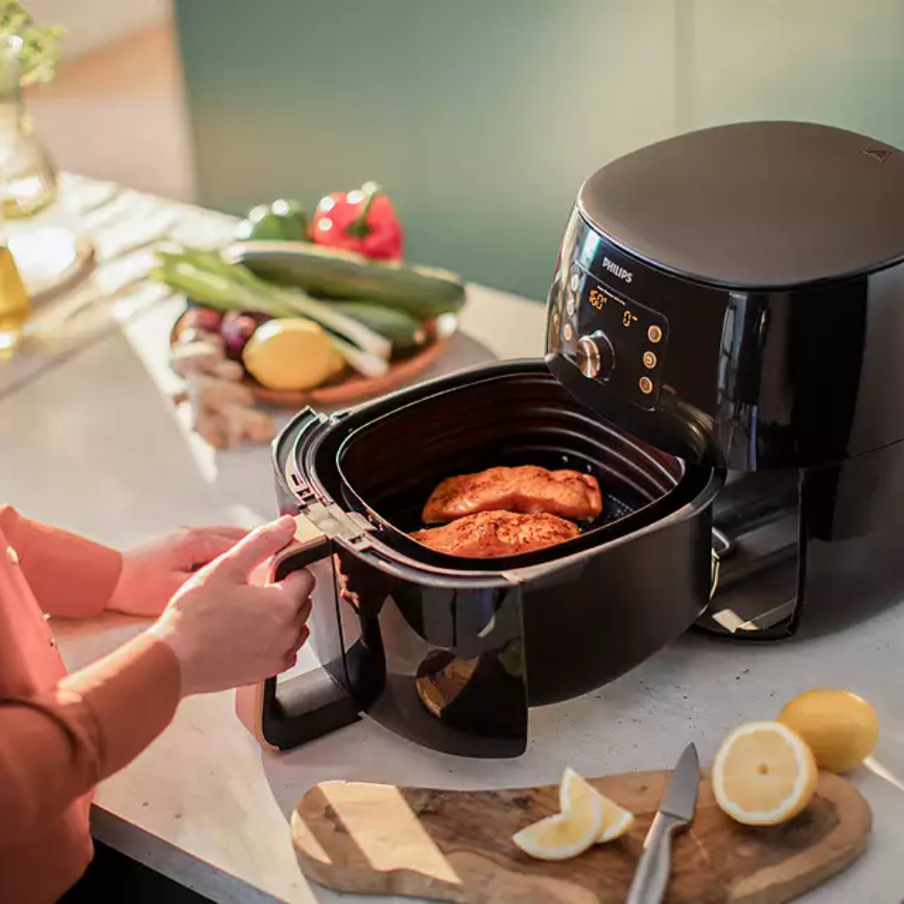 Nồi chiên không dầu Philips HD9860/90 giảm tới 90% chất béo Germany S&