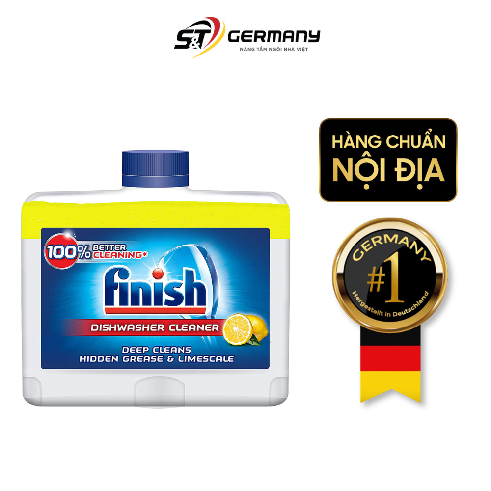 Nước Vệ Sinh Máy Rửa Bát Finish 250ML Hương Chanh - Germany S&T