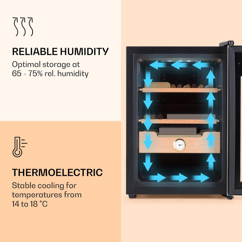 Tủ bảo quản Cigar Klarstein 37l - Germany S&T