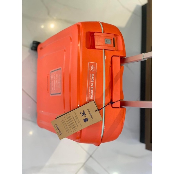 Vali Samsonite S cure size cabin (màu cam) made in EU - Germany S&T