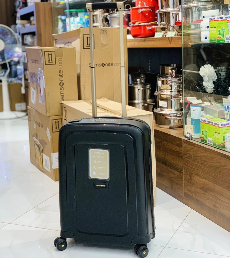 Vali Samsonite S'Cure DLX Spinner Sz S cabin (màu vàng đen) - Germany S&T