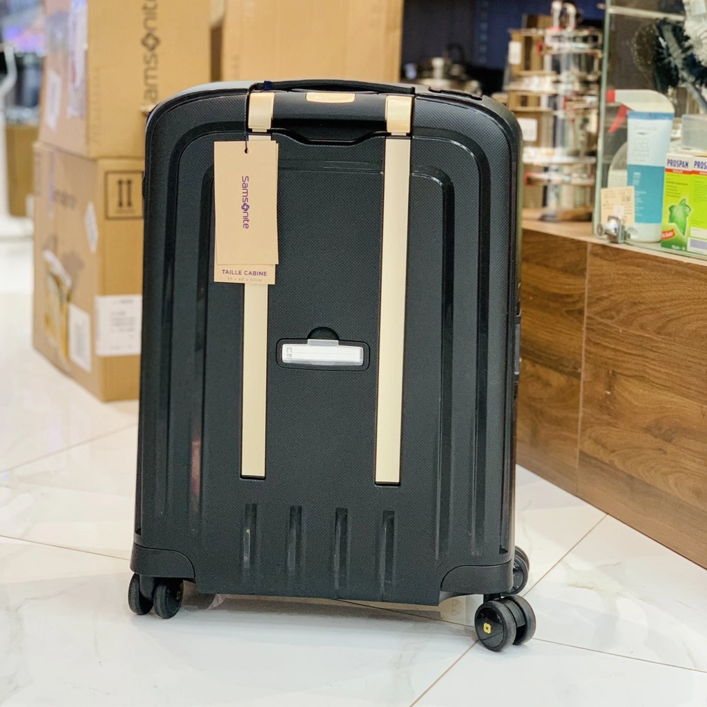 Vali Samsonite S'Cure DLX Spinner Sz S cabin (màu vàng đen) - Germany S&T