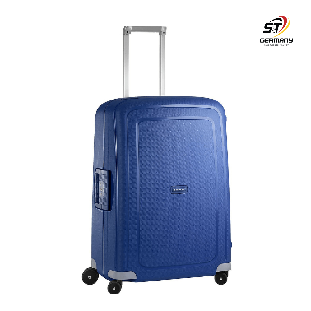Vali Samsonite S cure size 28 màu xanh dương blue made in EU