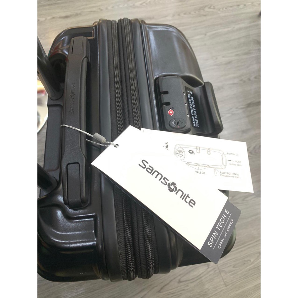 Valy Samsonite Spin Tech 5 size cabin (màu đen) - Germany S&T
