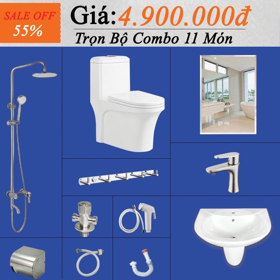 Trọn Bộ Combo Phòng Tắm Sale Off 50% - Kho Thiết Bị Vệ Sinh Chính Hãng