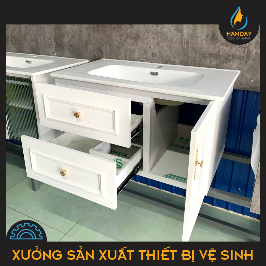 Tủ Chậu Lavabo PVC Tân Cổ Điển Handay – Kho Thiết Bị Vệ Sinh Chính Hãng