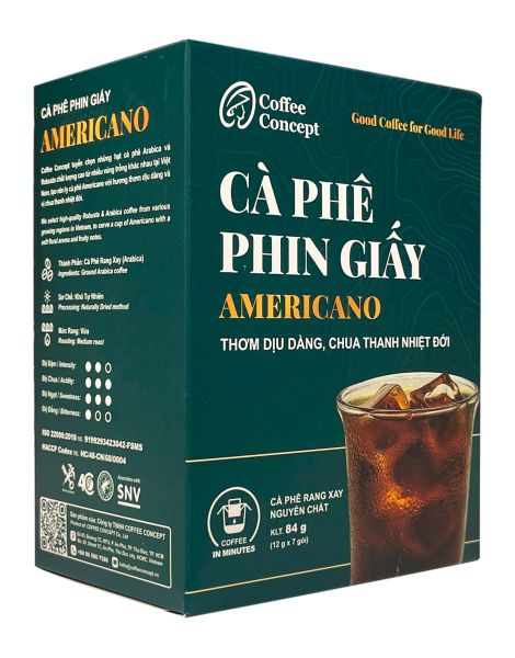 Cà phê phin giấy Americano – Coffee Concept