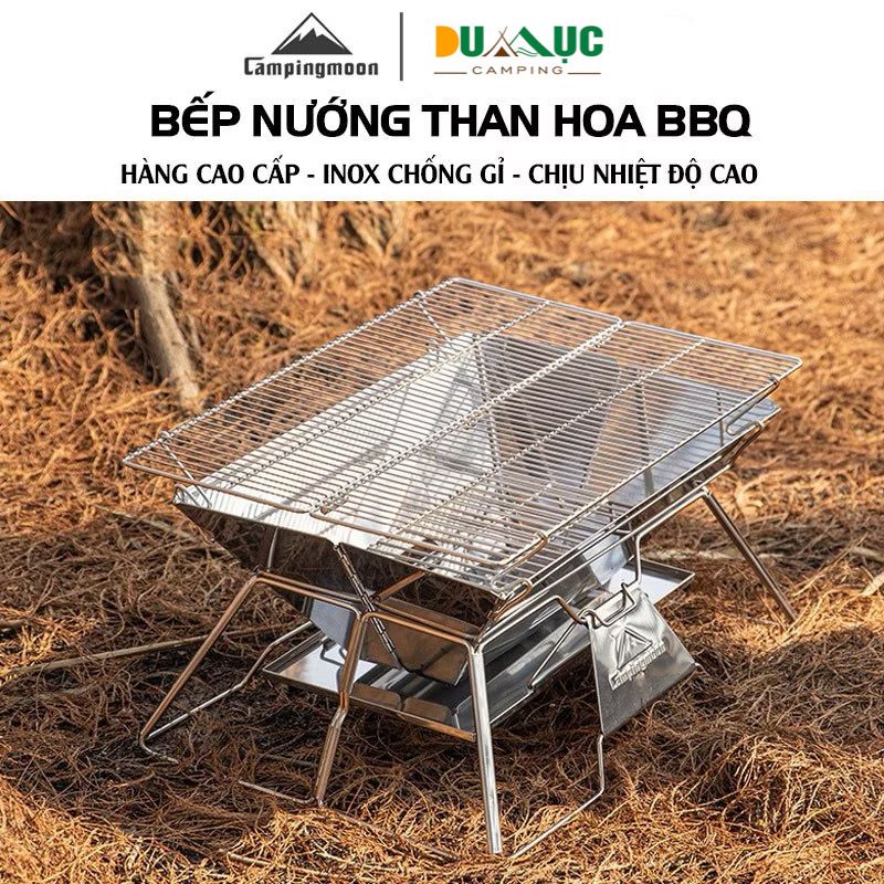 Bếp nướng than hoa inox chính hãng Mountainhiker – Du mục Camping