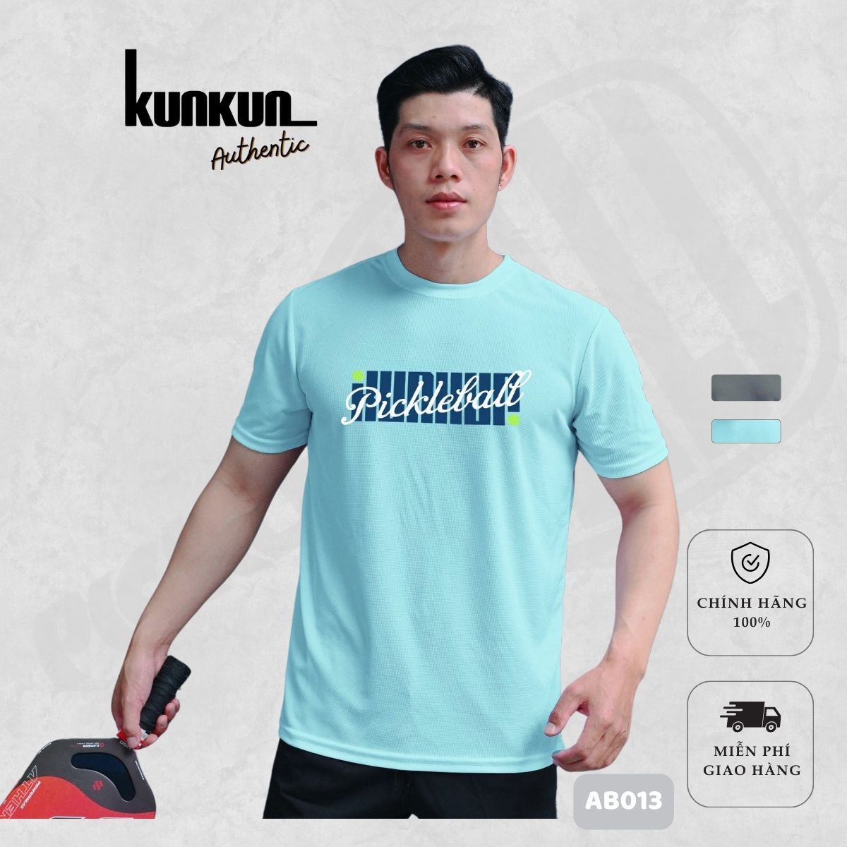 Áo thun thể thao Pickleball hình in sắc nét, thấm hút vượt trội, cõ gi – KunKun