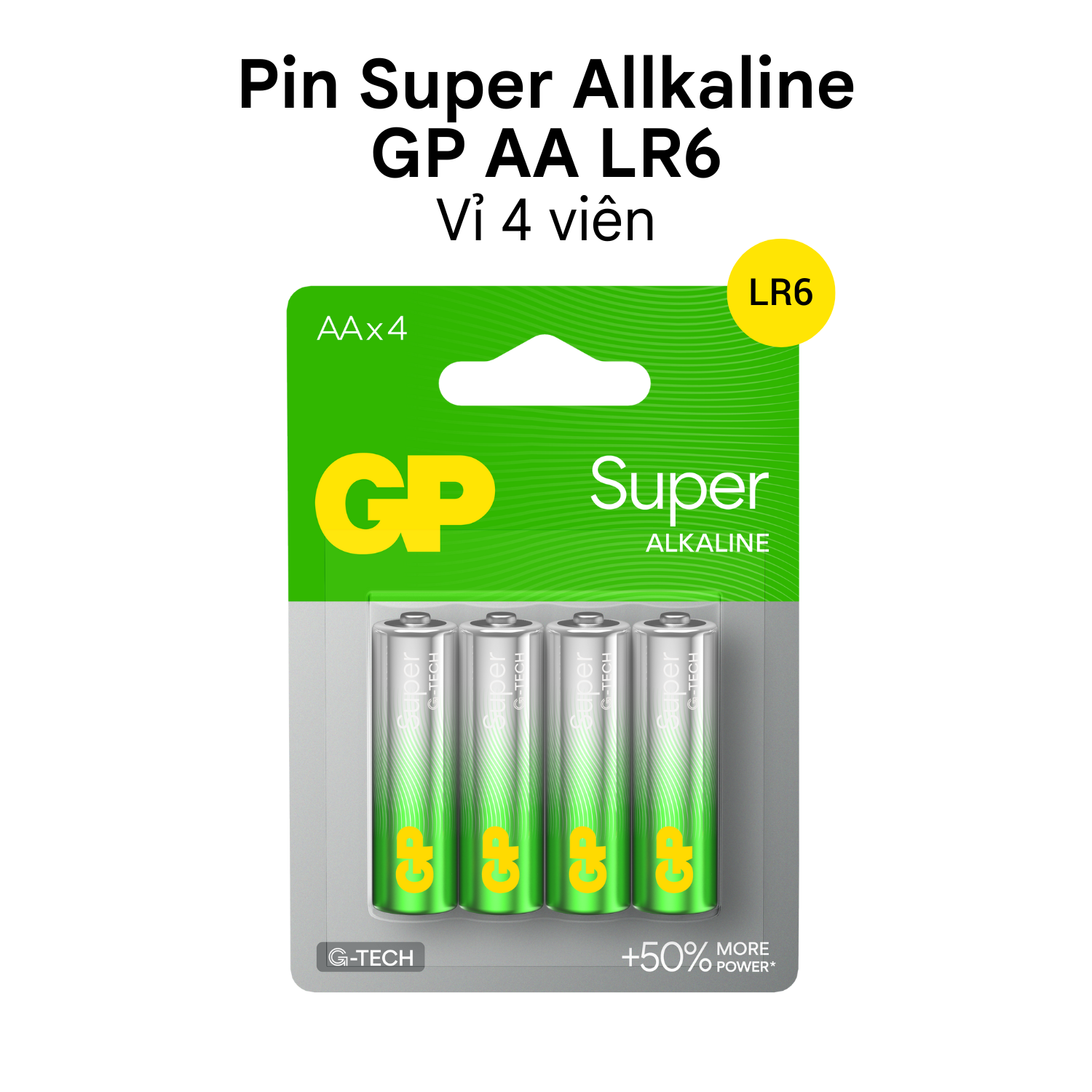 Pin tiểu GP Alkaline 1.5V AA LR6