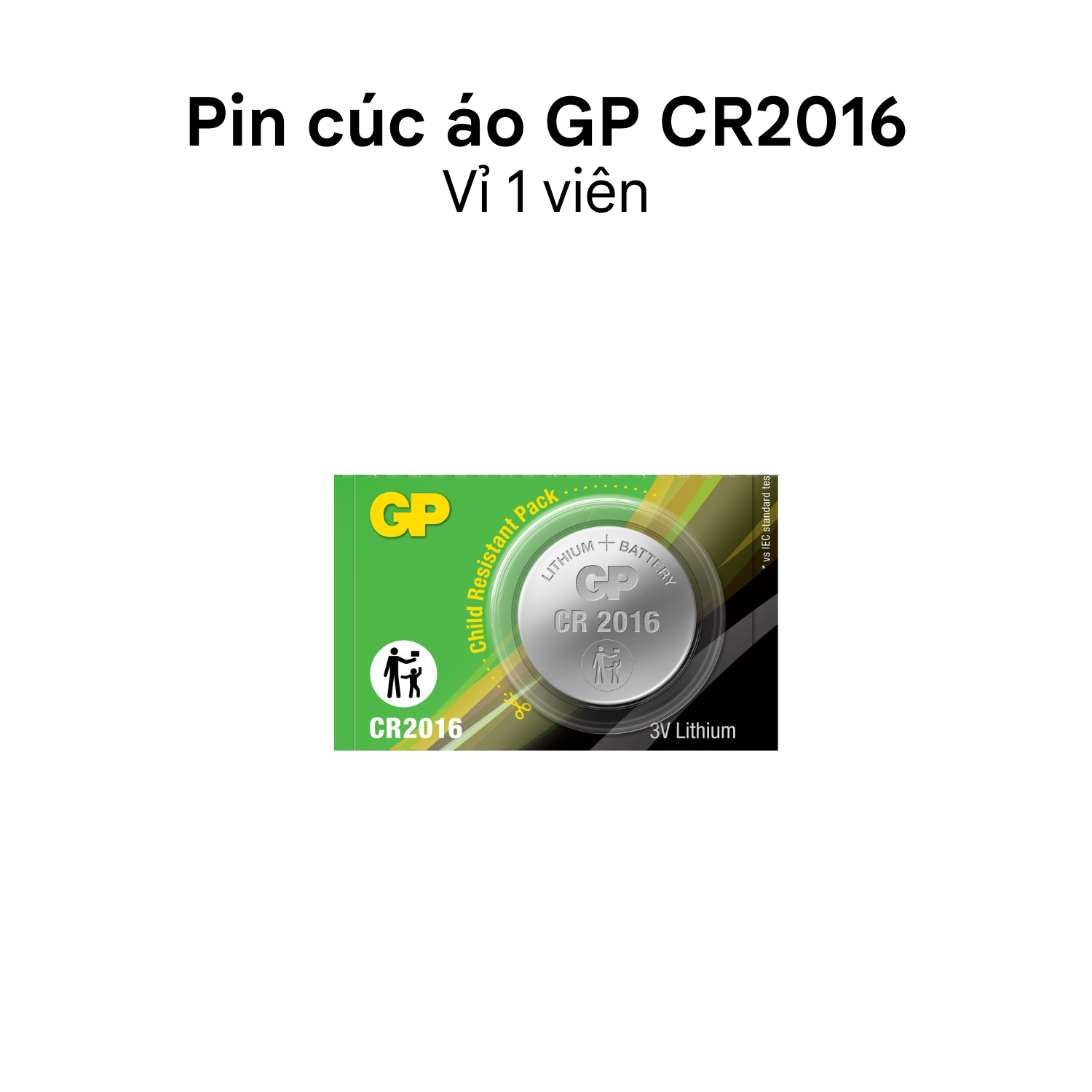 Pin cúc áo GP Lithium 3V CR2016 | DL2016 | 2016