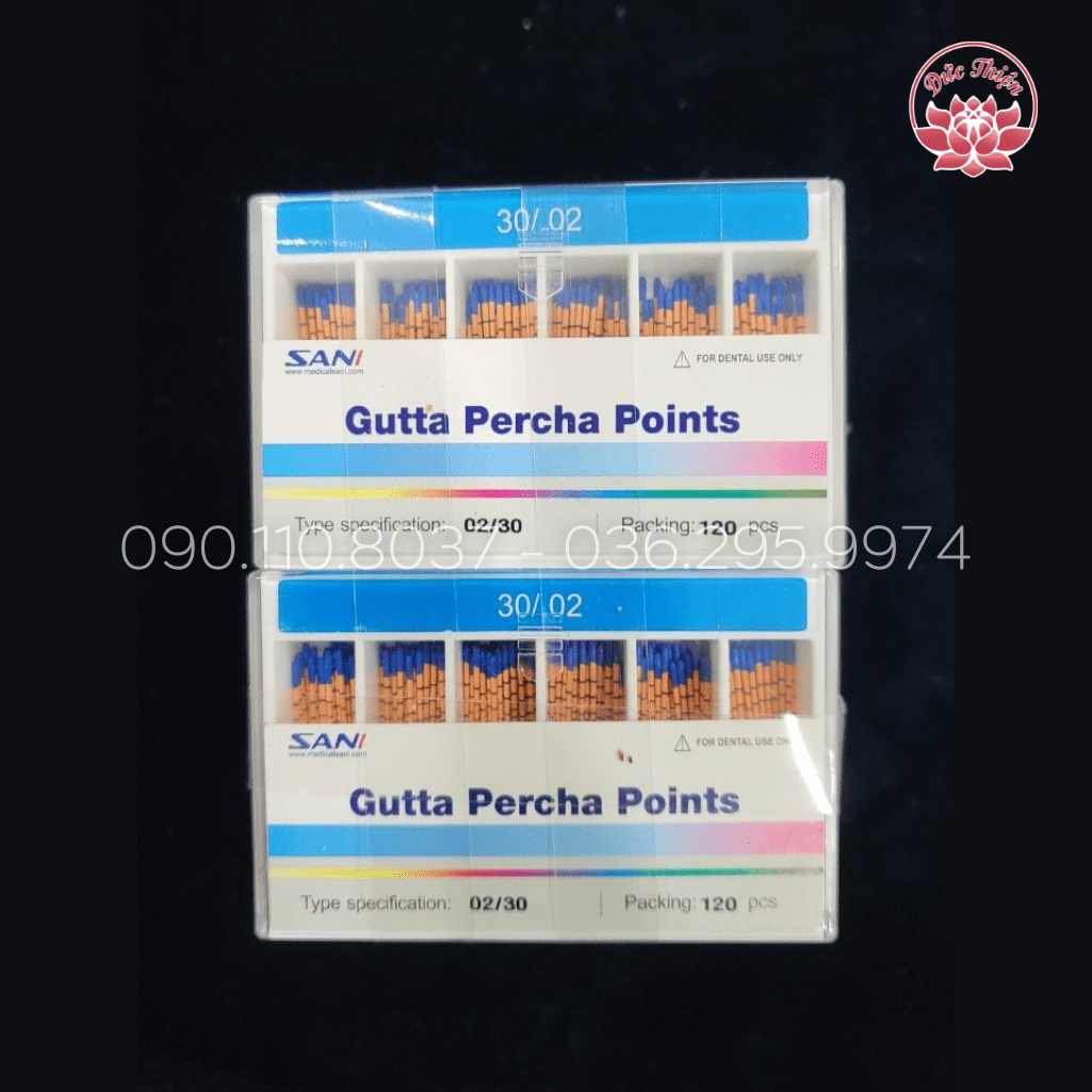 Cone Gutta Percha - Cone Chính Sani 2%, 4%, 6% Có Vạch – ĐỨC THIỆN MEDICAL